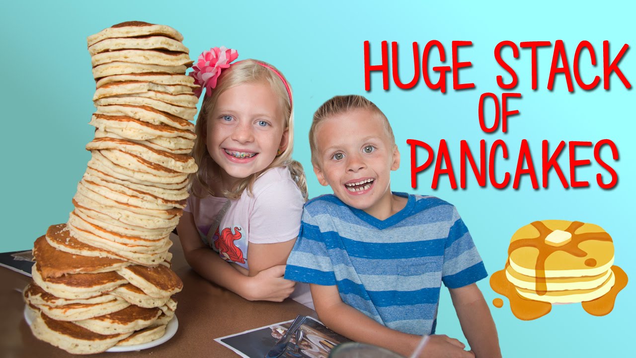 GIANT PANCAKE STACK!! - YouTube