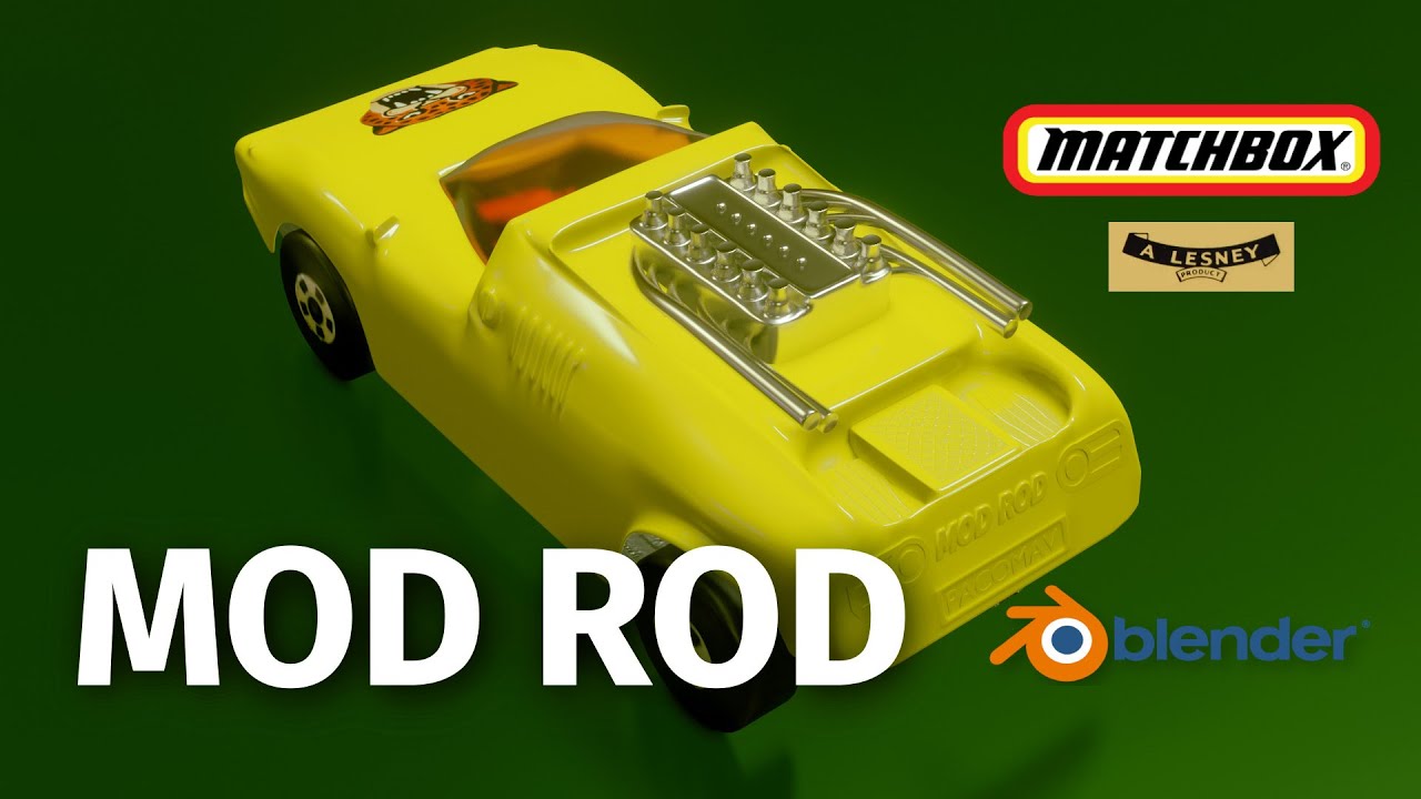 Blender Mod Rod Matchbox by Lesney speed modeling timelapse. - YouTube