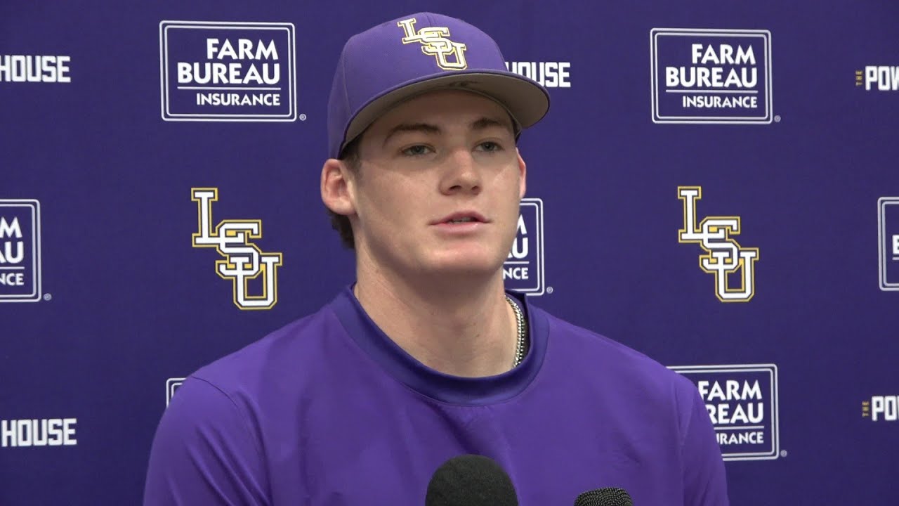 LSU pitcher Connor Ware pre Tennessee interview - YouTube