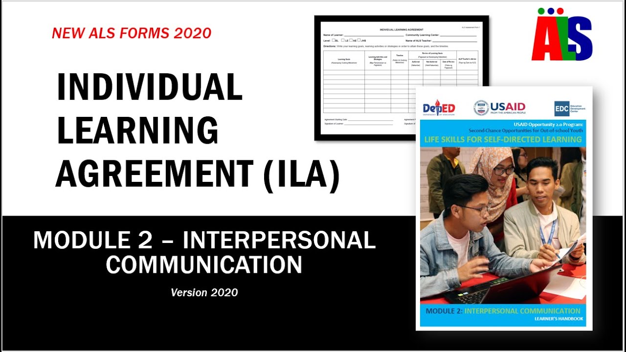 INDIVIDUAL LEARNING AGREEMENT (ILA) NG MODULE 2 - INTERPERSONAL ...