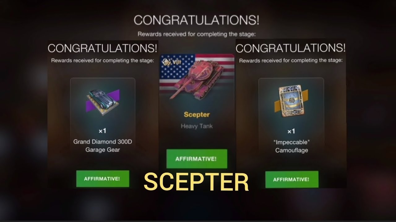 Scepter🔥Impeccable Camouflage🔥 Grand Diamond 300D Garage Gear🔥 WoT ...