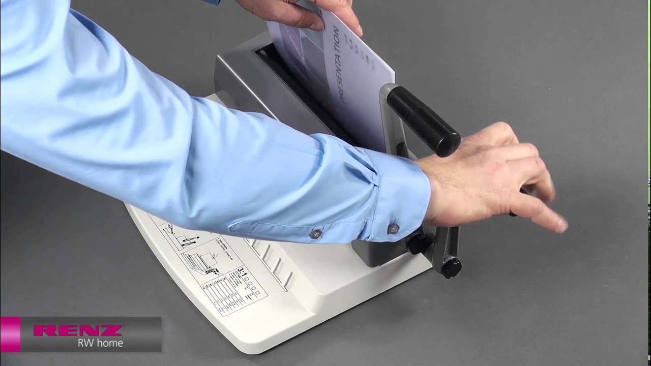 Renz RW home Drahtbindegerät A4 34 Ringe - YouTube