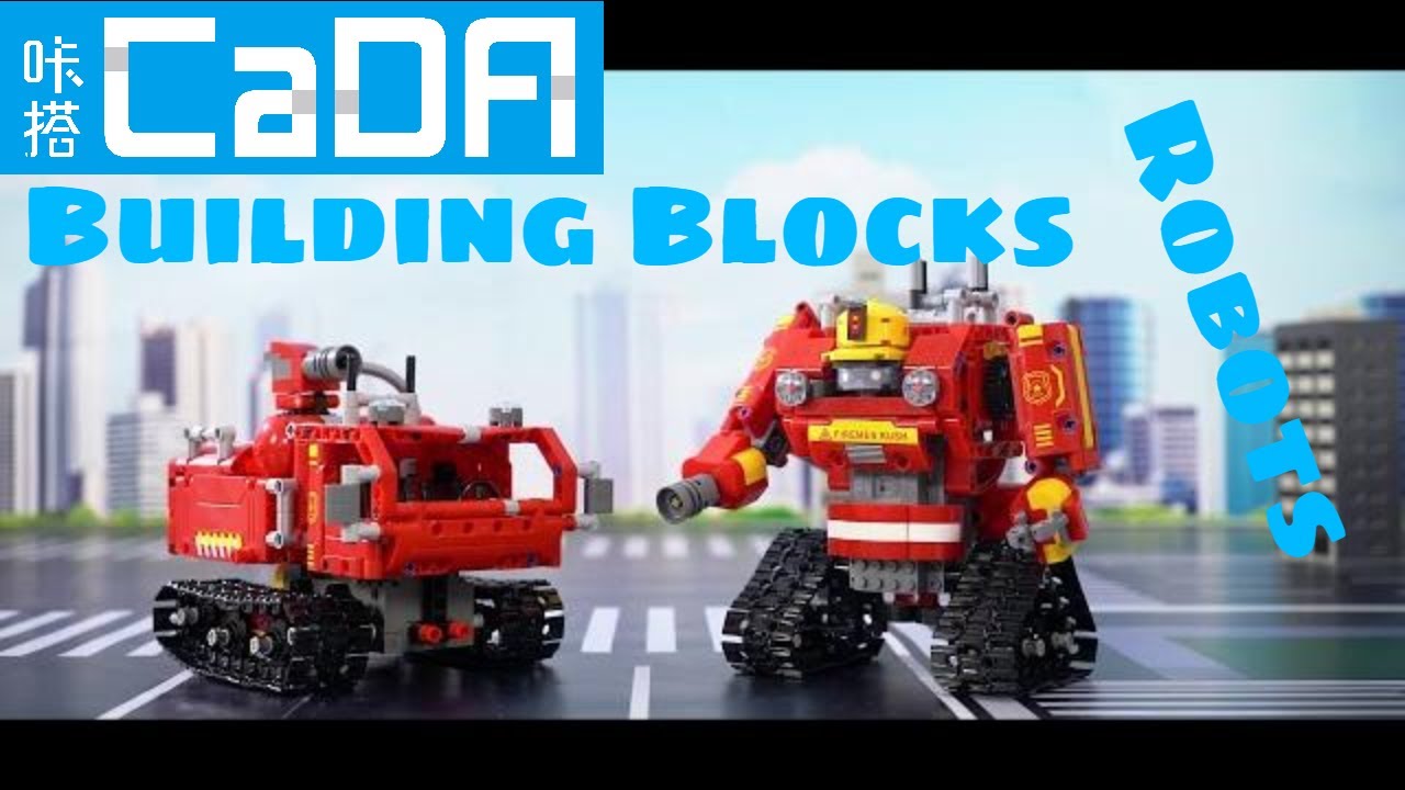 Building Blocks Fire Rescue And Police Robots - YouTube