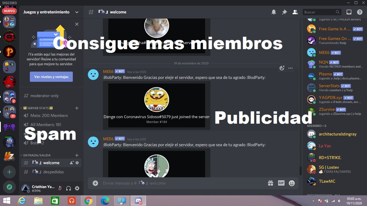 Gana mas miembros en tu servidor de discord II Spam de tu server II ...