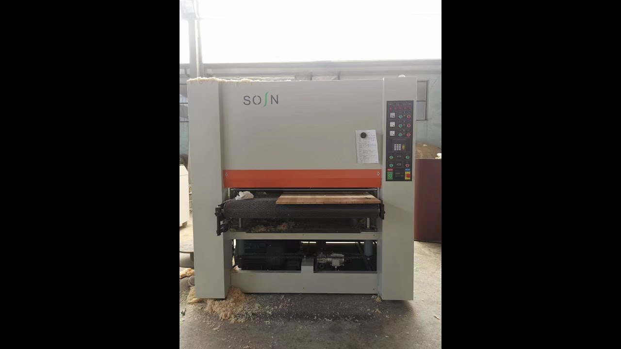 Heavy bamboo board wide belt planer sanding machine for solid wood ...