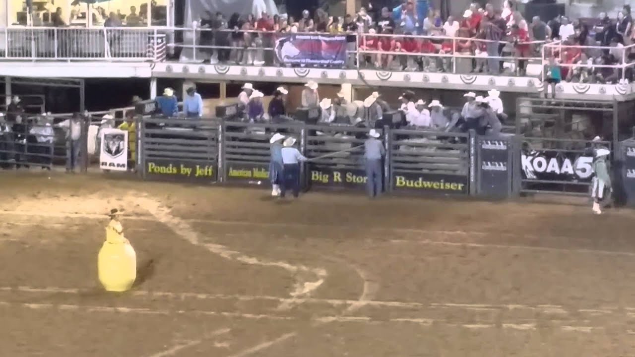 Colorado state fair rodeo bull riding - YouTube