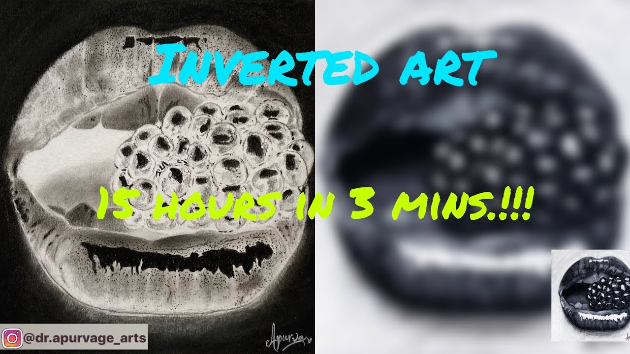 Inverted art || hyper realistic sketch|| negative art || 8in*8in ...