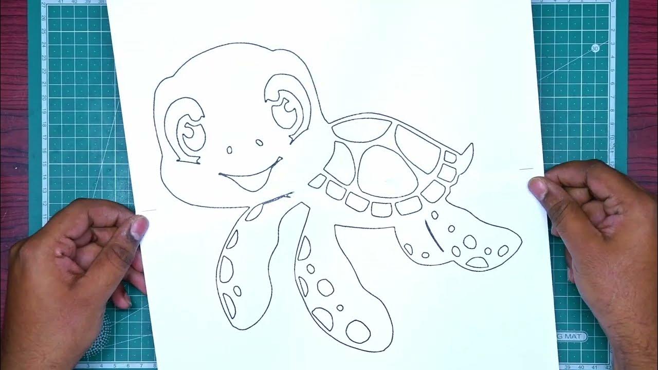 Stencil-Cutting a sea turtles: Step-by-Step Tutorial - YouTube