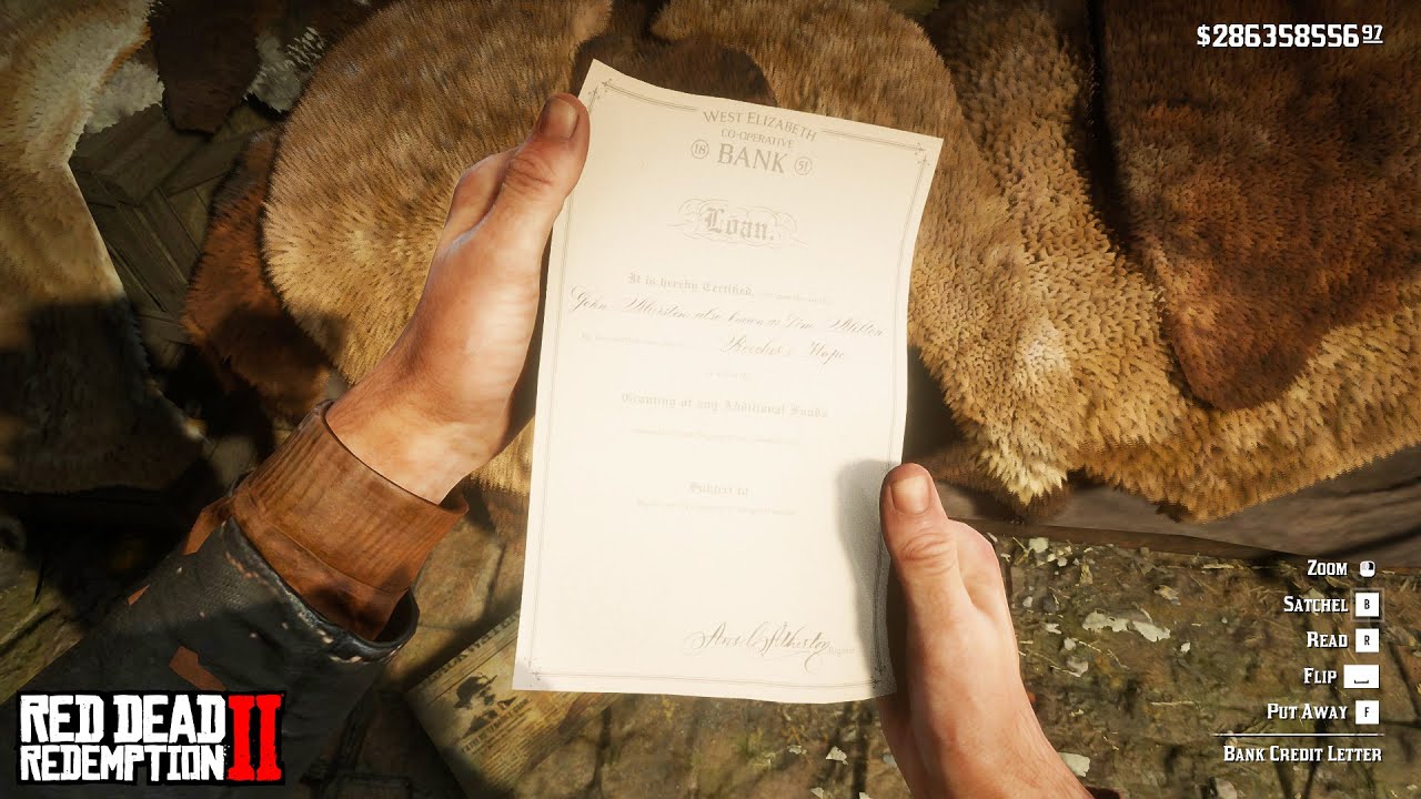 Bank Credit Letter (JMRE Bonus Content) | RDR2 - YouTube