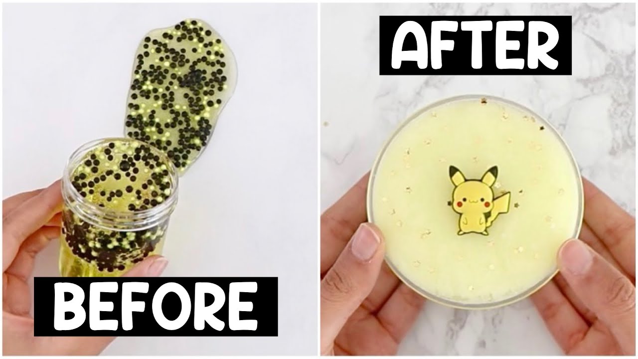 EXTREME SLIME MAKEOVERS! *fixing my 2 year old slime* - YouTube