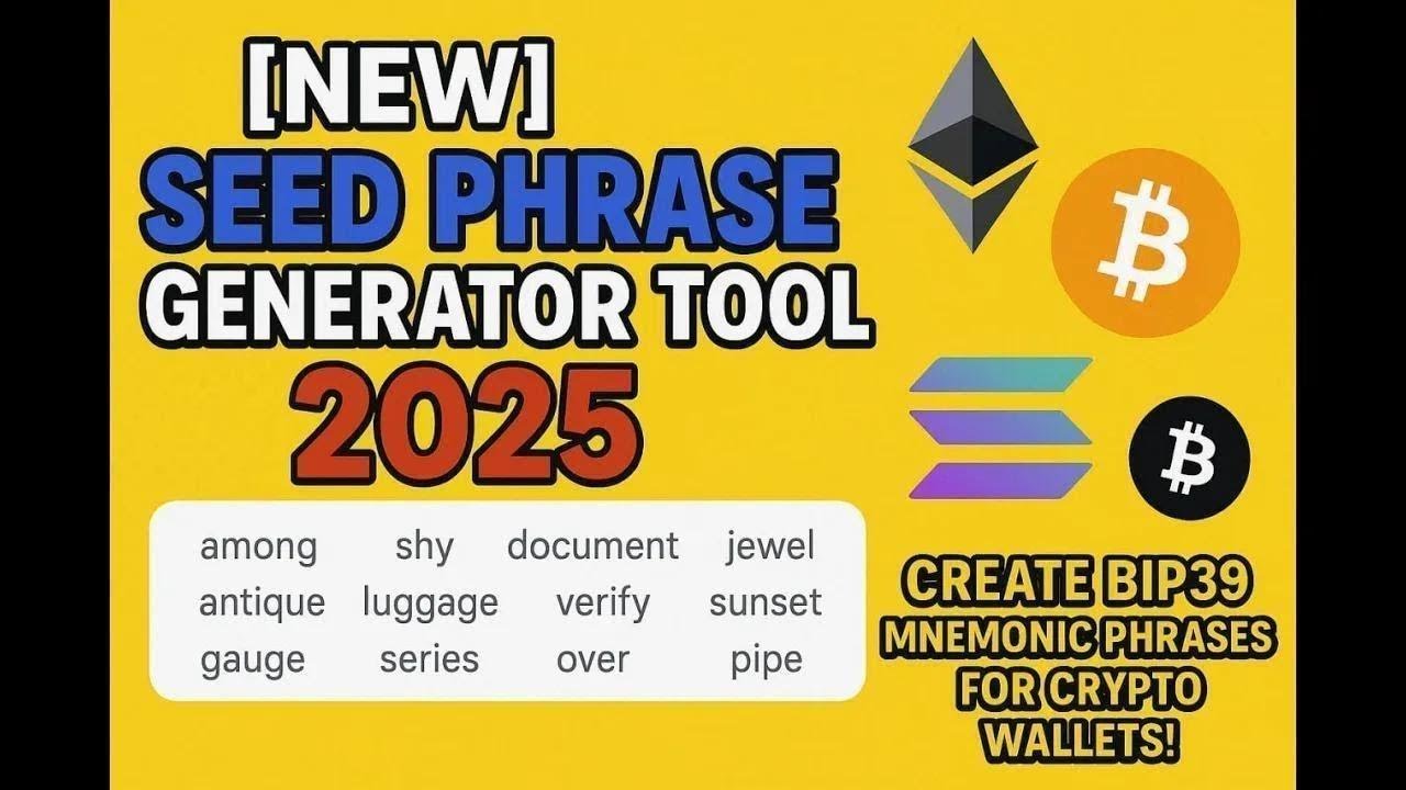 [NEW] Seed Phrase Generator Tool 2025 - Create BIP39 Mnemonic Phrases ...