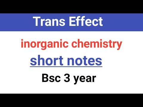 Trans effect bsc 3 year inorganic chemistry | short notes trans effect ...