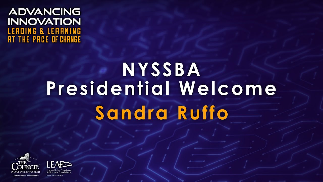 NYSSBA President Sandra Ruffo - 2025 Fall Leadership Summit - YouTube