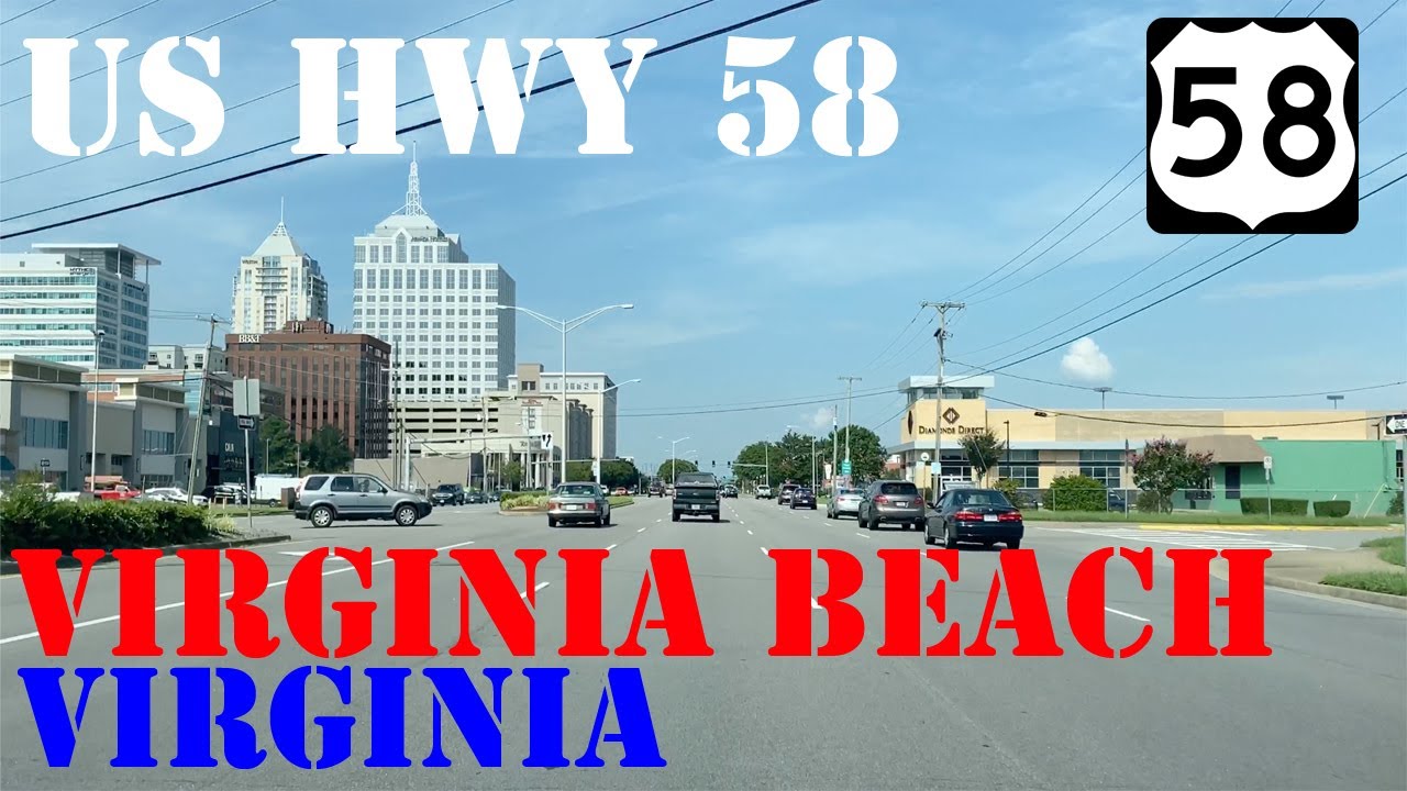 US 58 - Virginia Beach to Downtown Norfolk - Virginia - 4K Highway ...