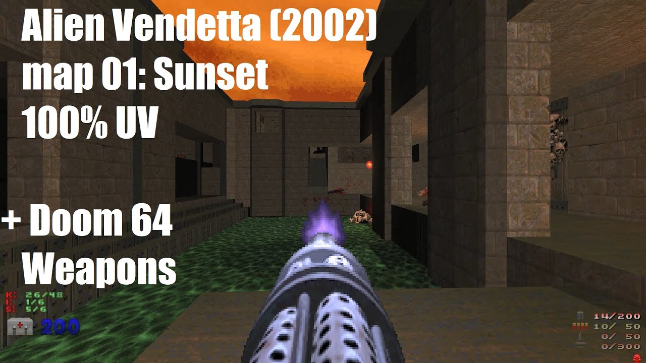 Alien Vendetta (2002) - map 01: Sunset (100% UV - modded) - YouTube