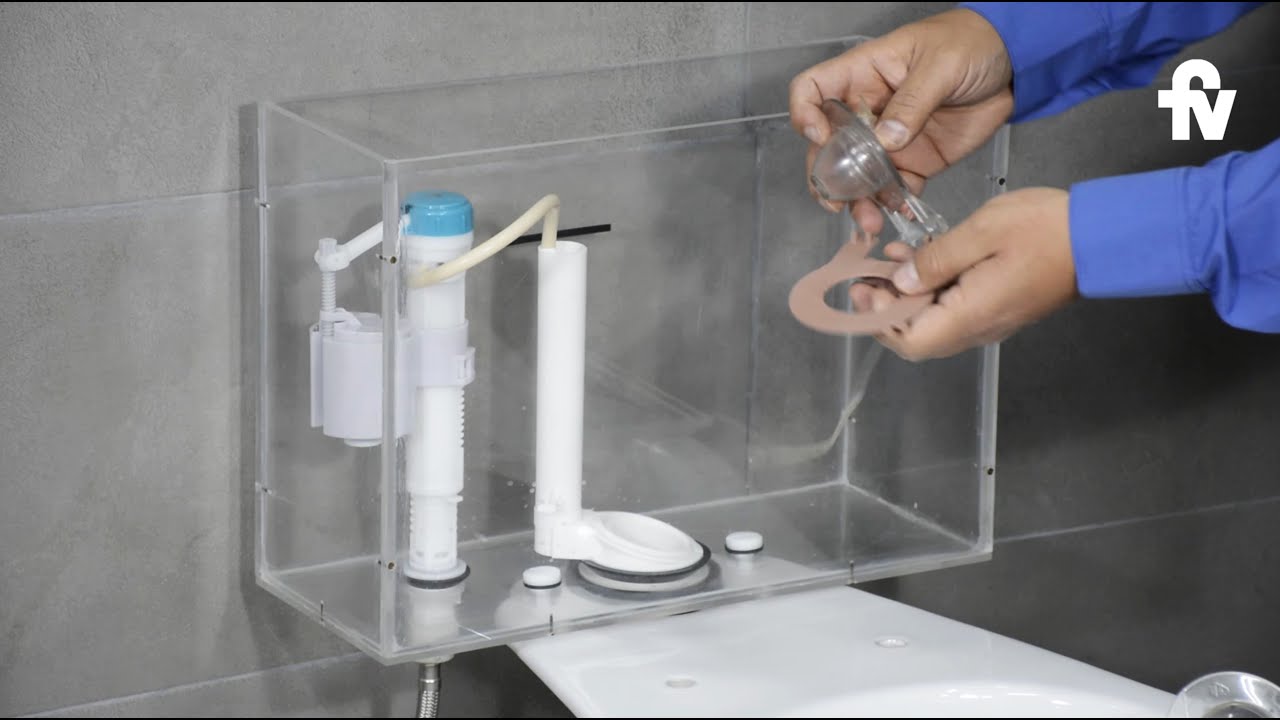 Cómo cambiar el flapper de un inodoro FV - YouTube