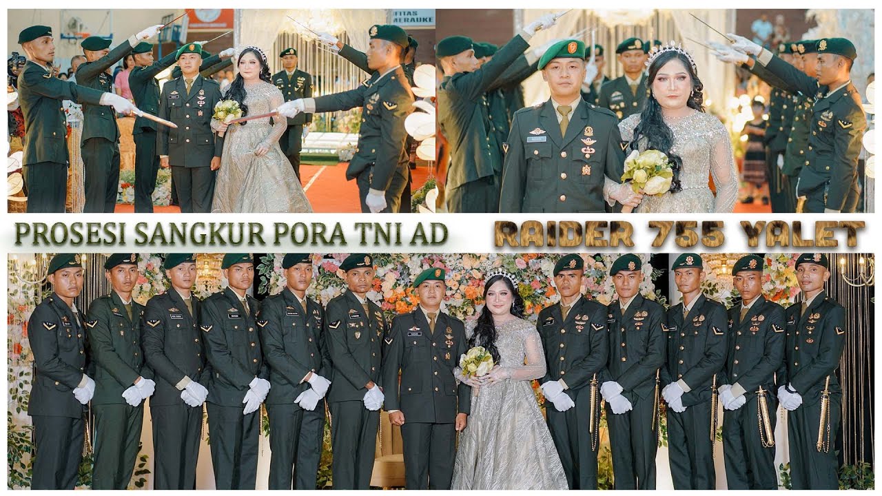 Prosesi sangkur pora TNI AD | setory wedding Rifki & Yuyun | 2023 - YouTube