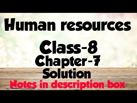 Class-8, Chapter-7, Human Resources, Social Science - YouTube