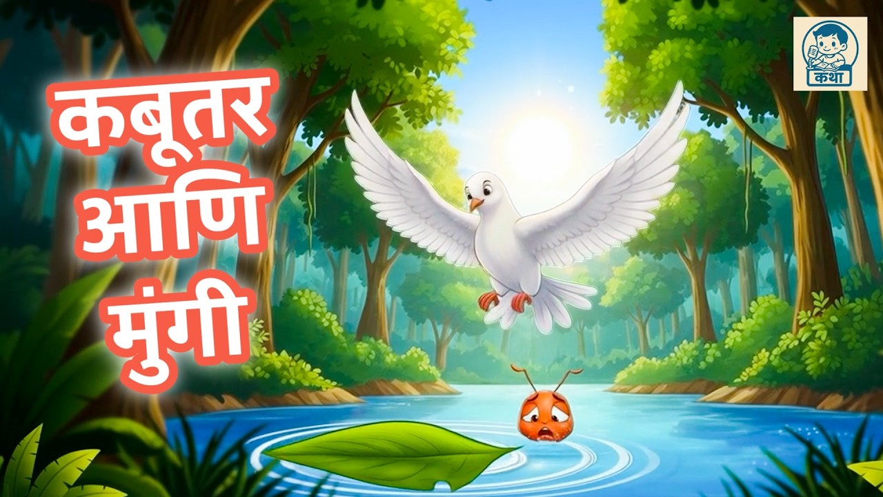 Kabutar Ani Mungi | Marathi Kids Animated Story | Katha | कबूतर आणि ...