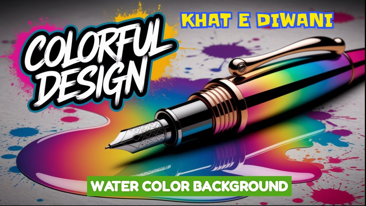 Khat Diwani Script Art: Vibrant Watercolor Techniques - YouTube