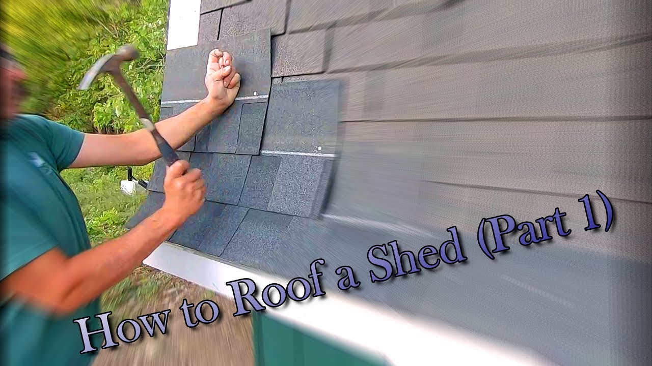 How to Shingle a Shed Roof | Tool Shed DIY - YouTube