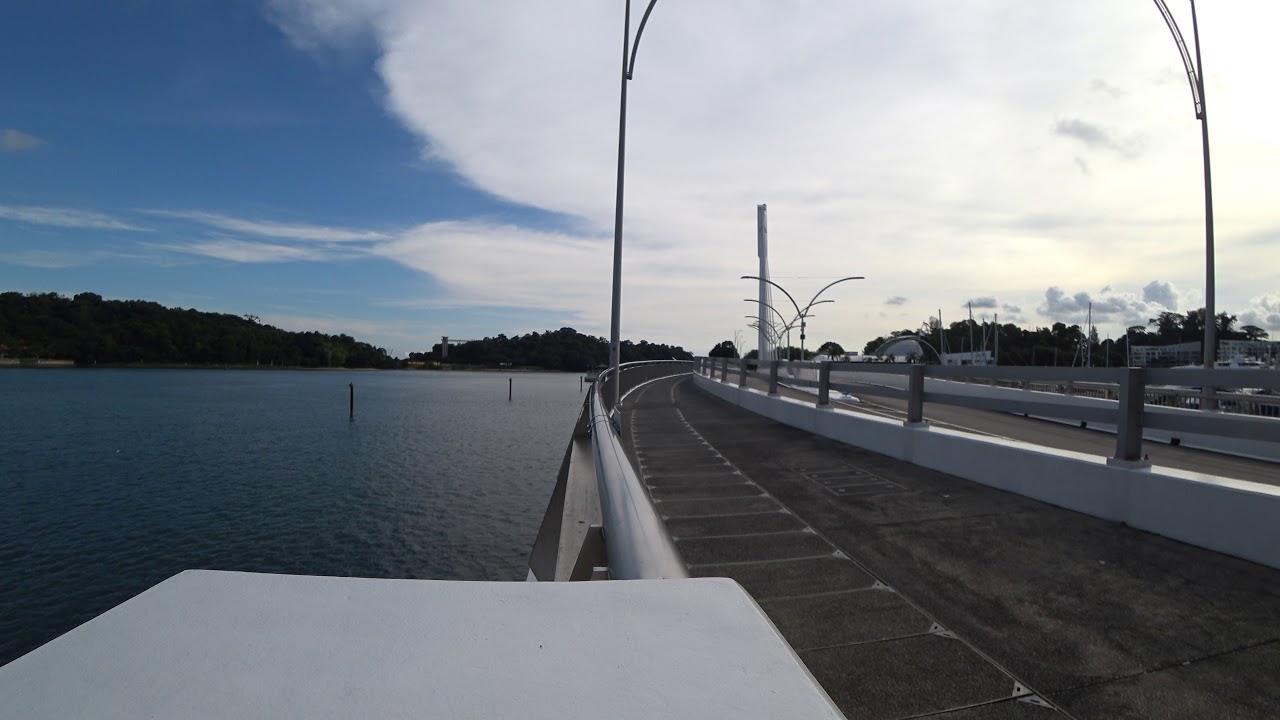 Singapore, keppel bay bridge left - YouTube