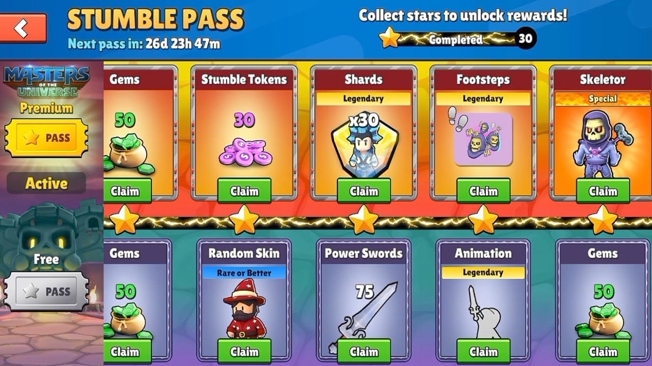 OPENING MASTERS OF UNIVERSE STUMBLE PASS CLAIMED SKELETOR SKIN SWORD ...