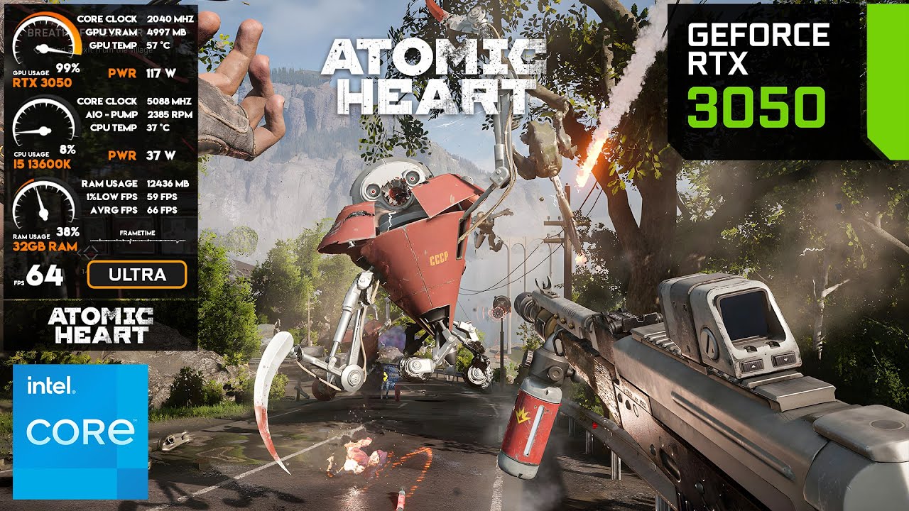 RTX 3050 - Atomic Heart - 1080p Ultra & Best Settings Tested - YouTube