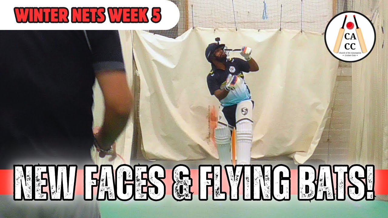 New faces and flying bats CACC Nottingham winter nets week 5 - YouTube