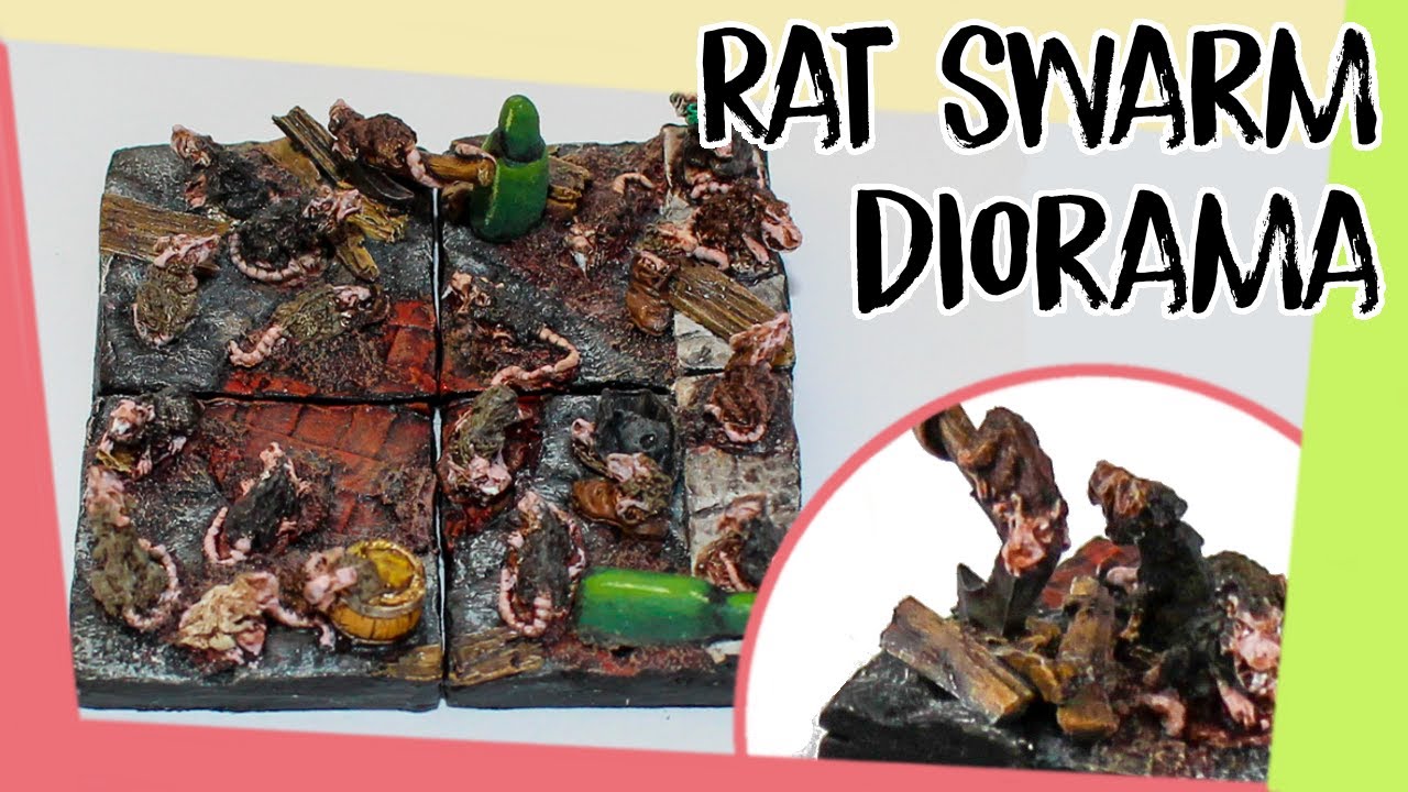 Rat Swarm Miniature Diorama for DnD or Warhammer | Miniature Tutorial ...