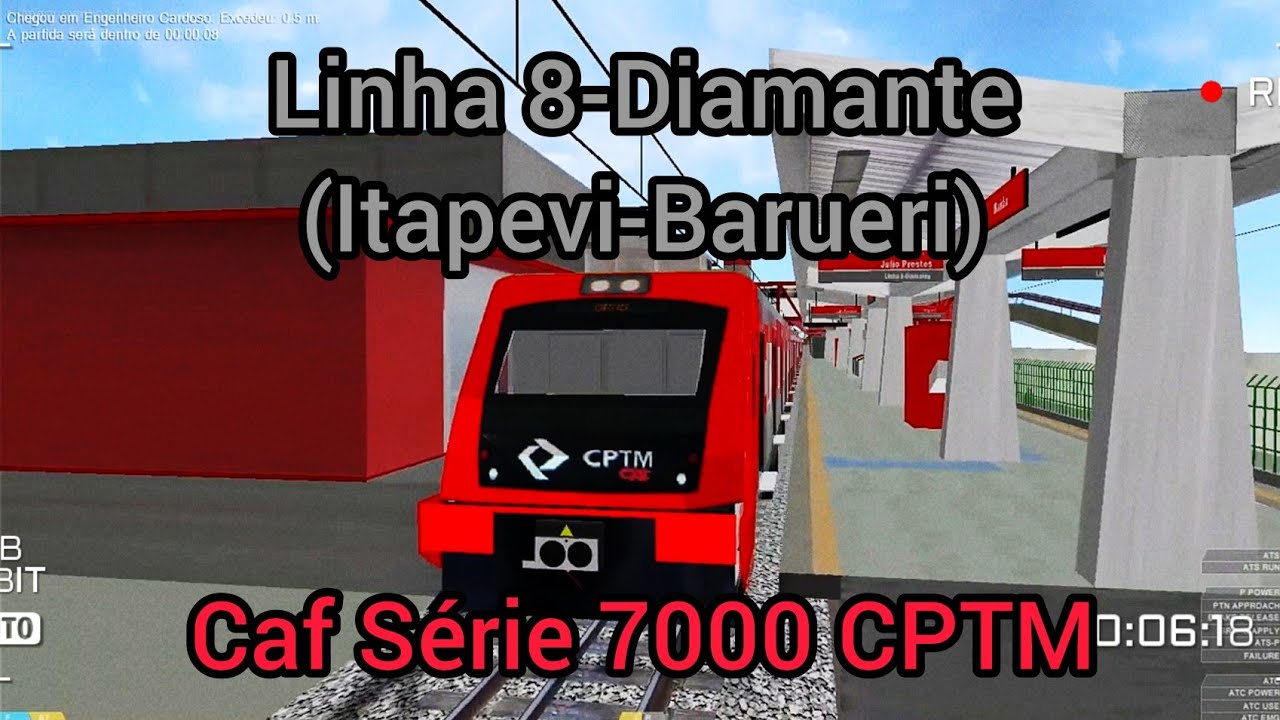 OpenBVE- Linha 8-Diamante (Itapevi-Barueri) Com O Trem Série 7000 CPTM ...