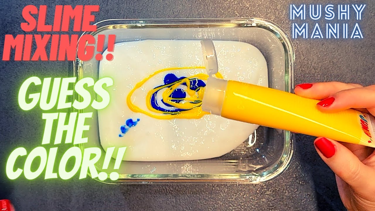 Guess The Color !!! SLIME COLOR Mixing - DIY - YouTube