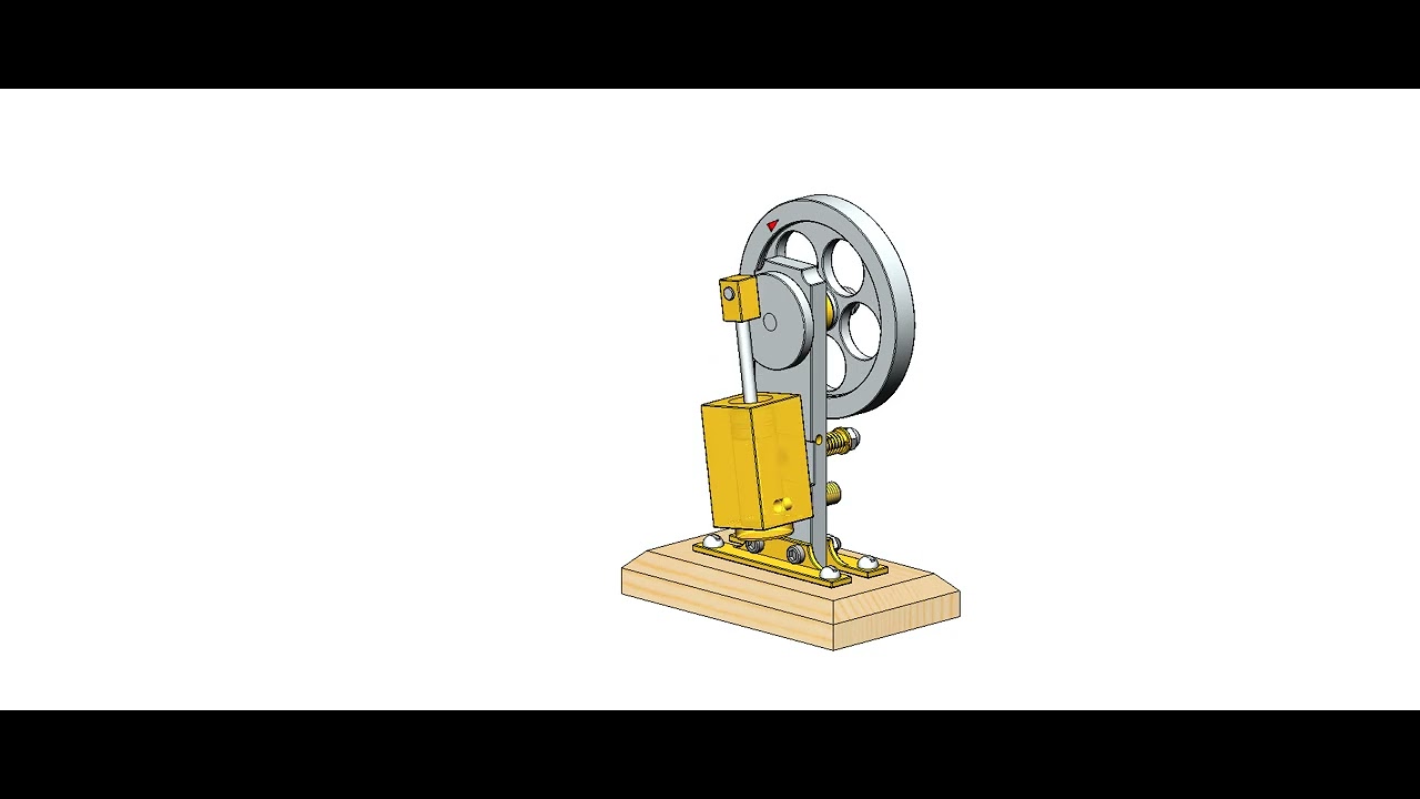 A 1 CYLINDER OSCILLATING STEAM ENGINEVERTICAL INVERTED - YouTube