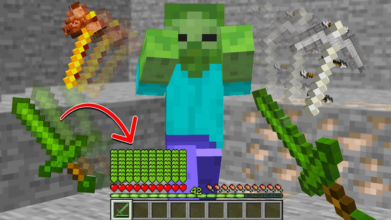 Minecraft if mobs dropped custom tools... - YouTube