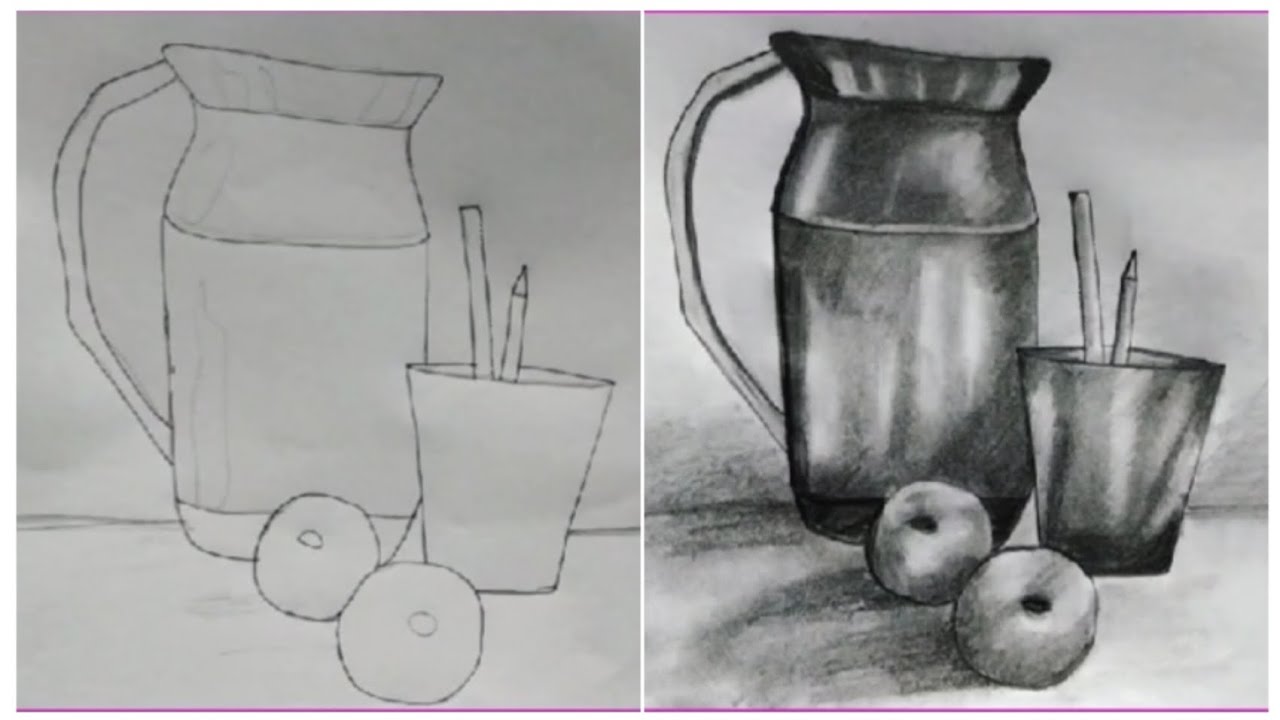still life drawing tutorial || realistic drawing tutorial || easy ...
