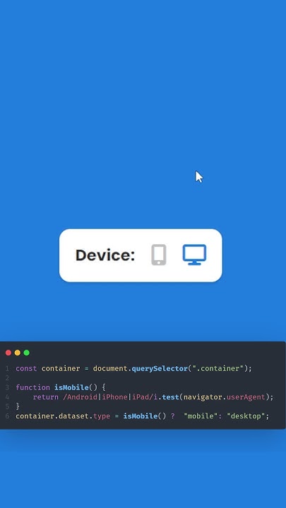 How To Detect Mobile Device Shorts Html Css Javascript Codingweb