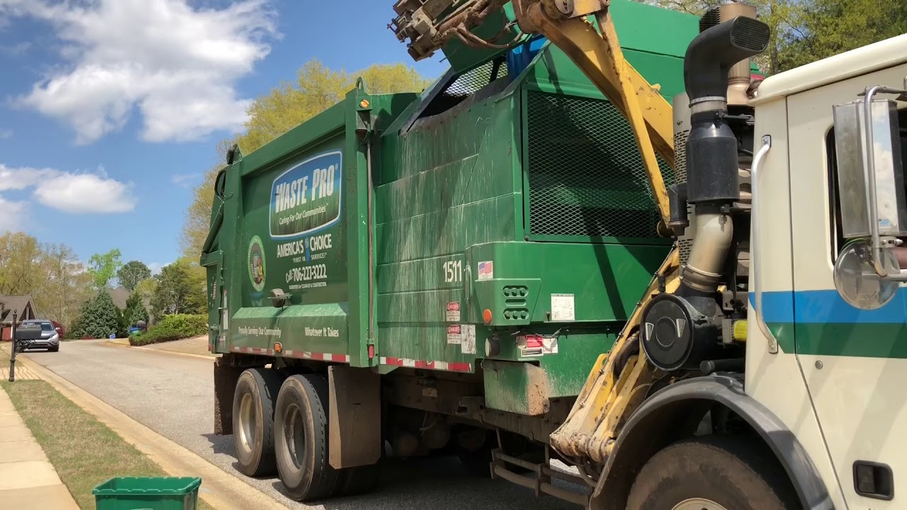2 waste pro ASL garbage trucks - YouTube