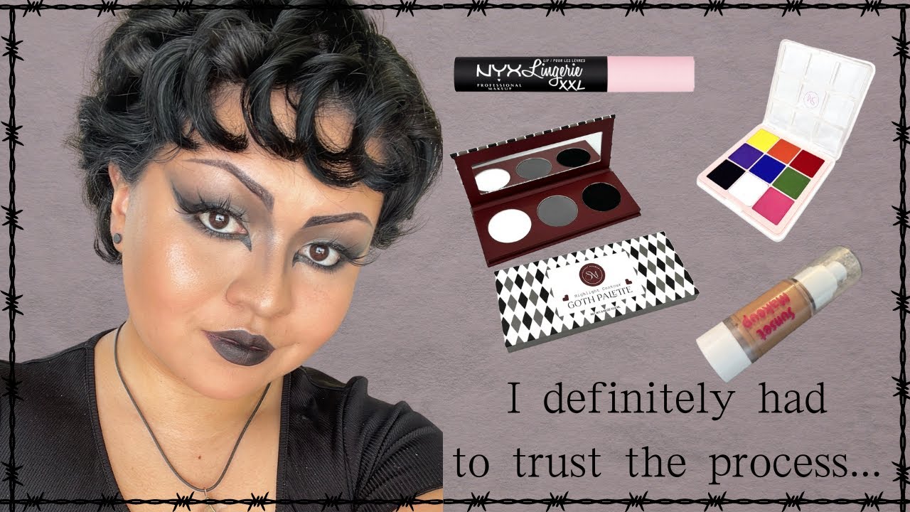 TRAD GOTH MAKEUP FOR LIGHT BROWN SKIN (BEGINNER FRIENDLY) - YouTube