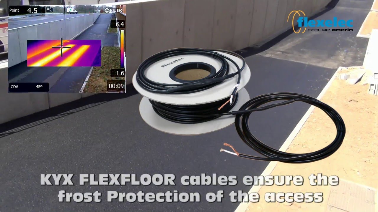 Heating cable in ramp and asphalt access, the FLEXELEC FLEXFLOOR ...