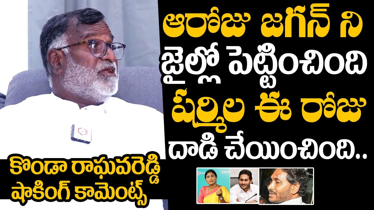 Konda Raghava Reddy About Sharmila Master Plan | YS Jagan Stone Attack ...