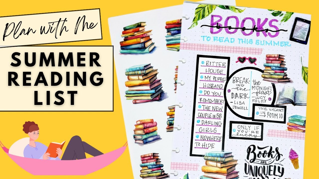 PLAN WITH ME | SUMMER READING LIST | READING PLANNER - YouTube