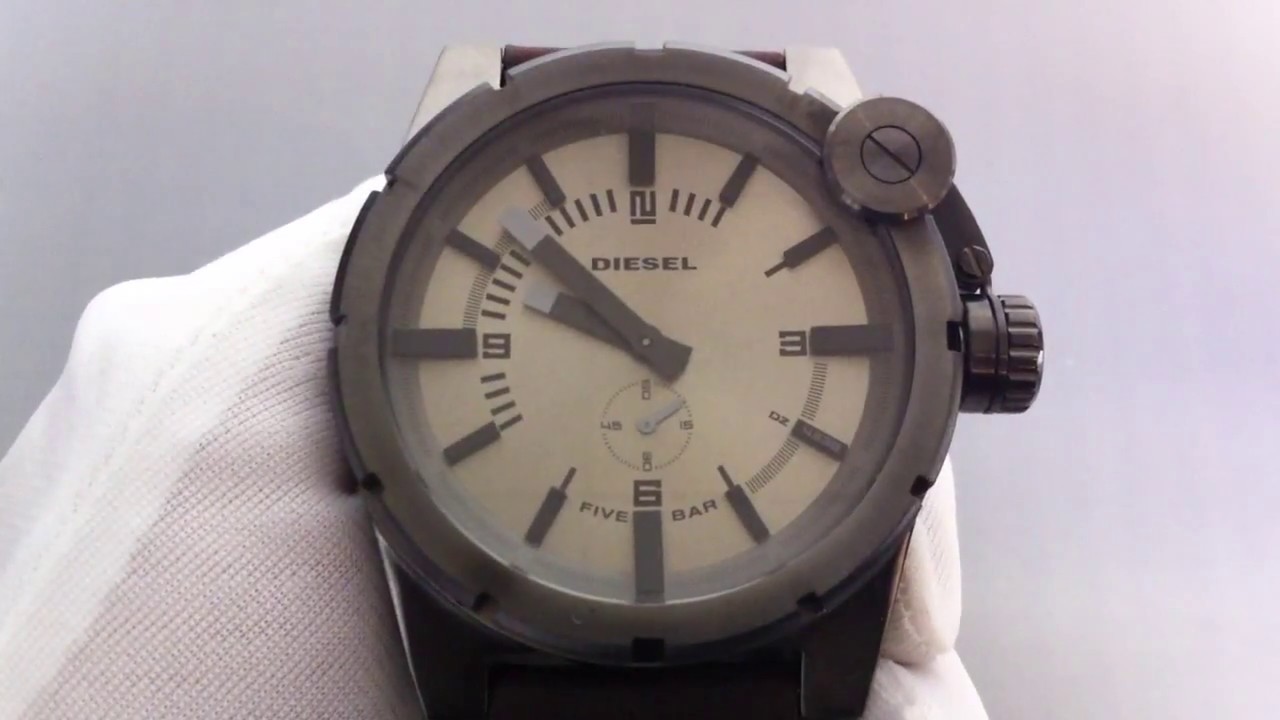 Men's Diesel Oversized Gun Metal Watch DZ4238 - YouTube