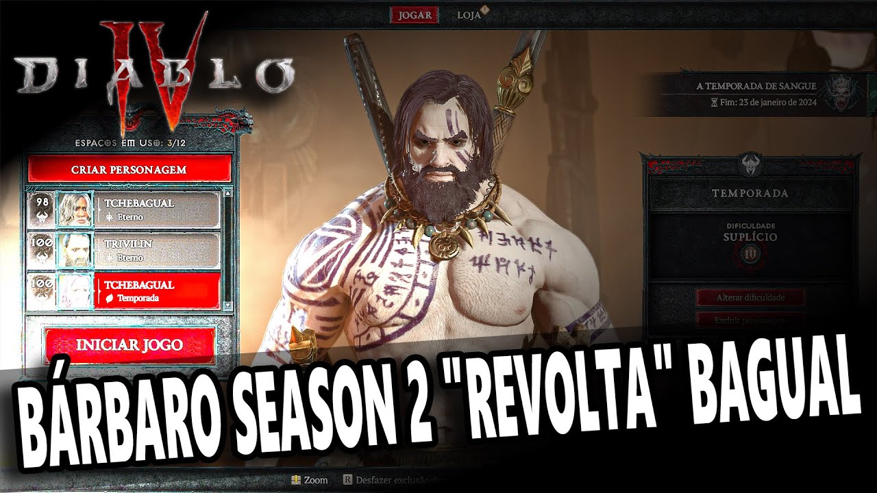 BÁRBARO SEASON 2 "REVOLTA" BAGUAL - DIABLO IV #13 - YouTube