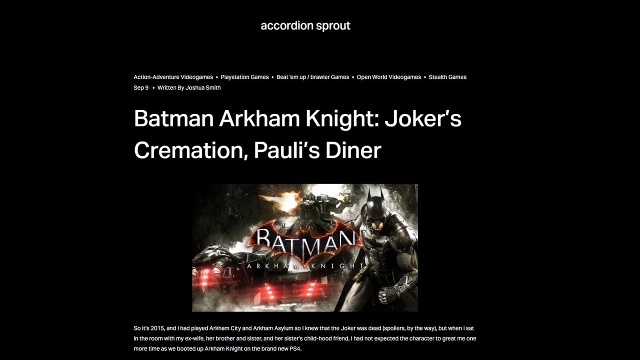 Batman Arkham Knight: Jokes Death, Pauli's Diner - YouTube
