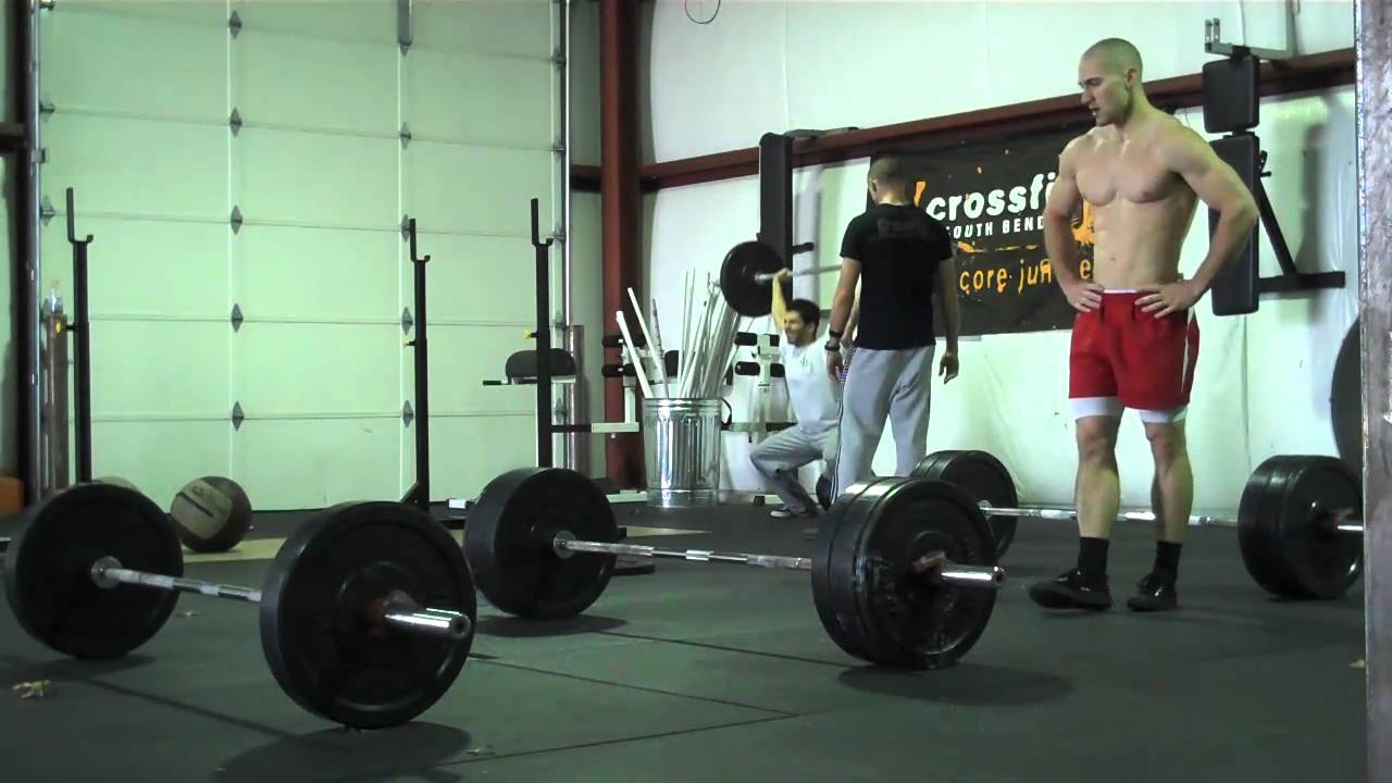 Crossfit 21-15-9: 225# Deadlift - 135# OHS 5:55 - Nick Urankar - YouTube