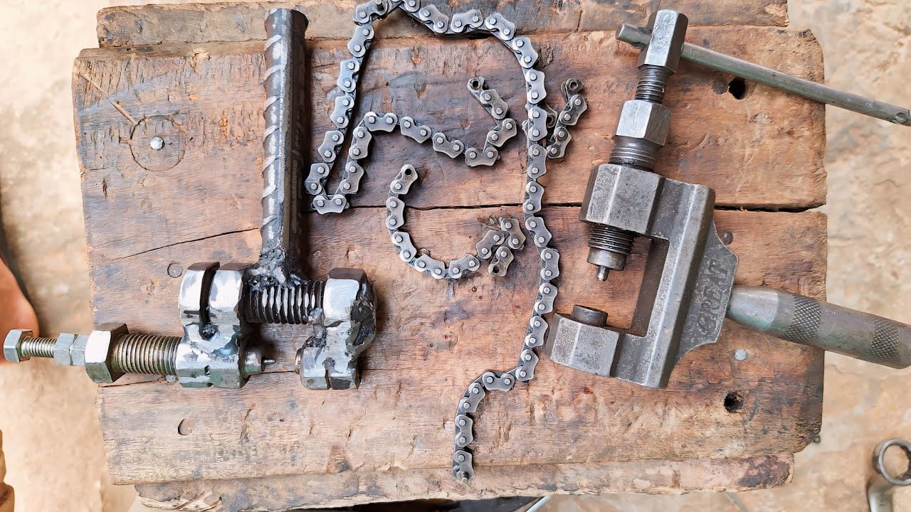 MEMBUAT ALAT POTONG RANTAI KETENG DARI BAHAN BEKAS - YouTube