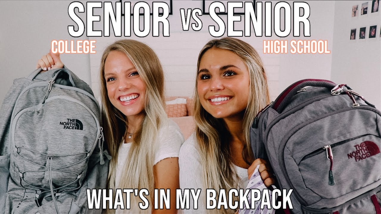 Senior VS Senior Whats In My Backpack?! - YouTube