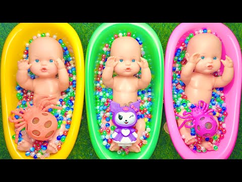 4 Minutes Satisfying Video Mixing Funny Candy ASMR & Make Up in 3 Bathtubs with Magic M&M's Slime
