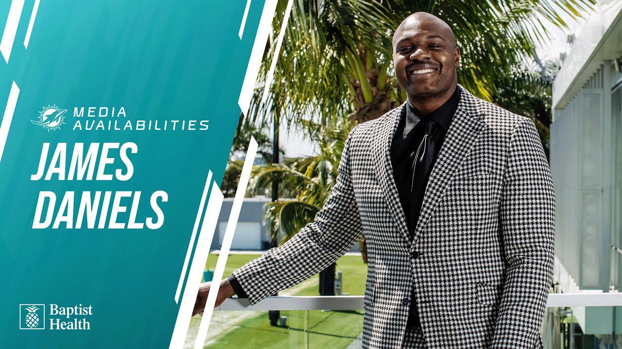 James Daniels meets with the media | Miami Dolphins - YouTube