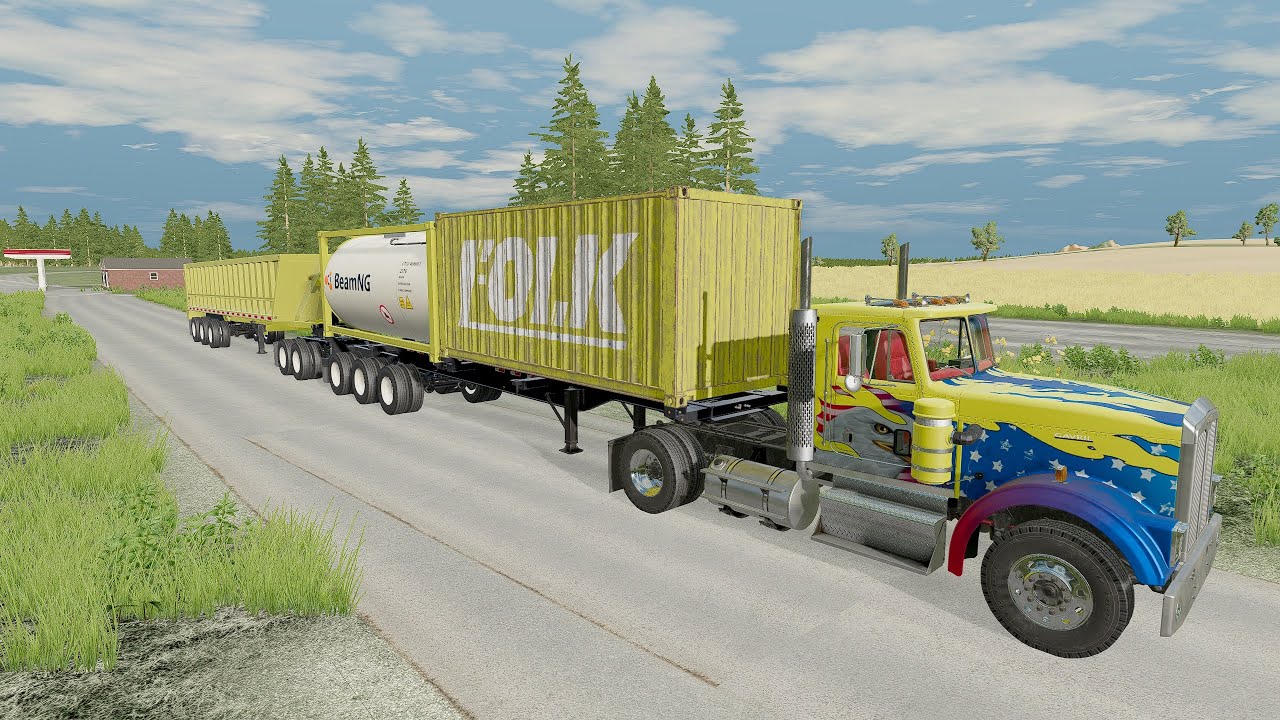 Pulling a Shipping Container, a Tank Container and a Dump Trailer ...